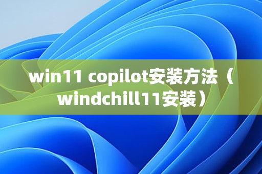 win11 copilot安装方法（windchill11安装） - 4425教程网
