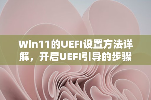 Win11的UEFI设置方法详解，开启UEFI引导的步骤解析 - 4425教程网