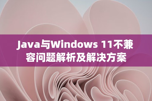 Java与Windows 11不兼容问题解析及解决方案 - 4425教程网