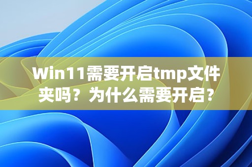 Win11需要开启tmp文件夹吗？为什么需要开启？ - 4425教程网
