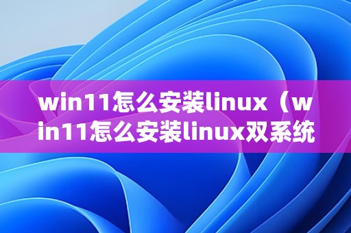 win11怎么安装linux（win11怎么安装linux双系统） - 4425教程网