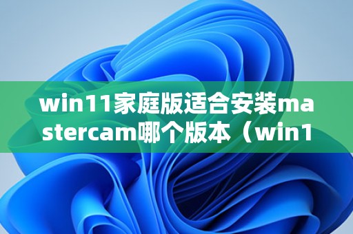 win11家庭版适合安装mastercam哪个版本（win10家庭版可以装mastercam9.1吗） - 4425教程网
